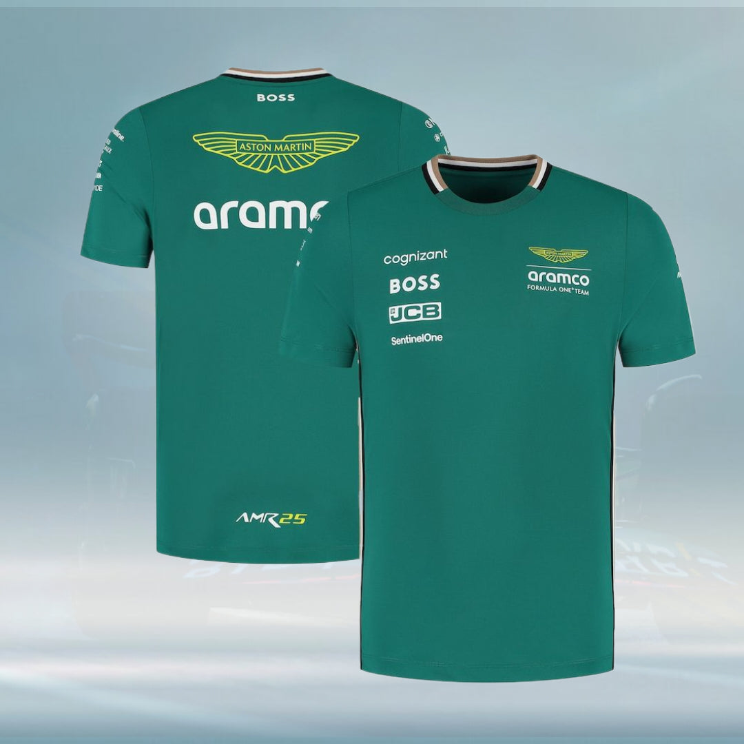 Aston Martin Aramco Cognizant F1 2025 Team T-Shirt – FormulaFit Raceweras
